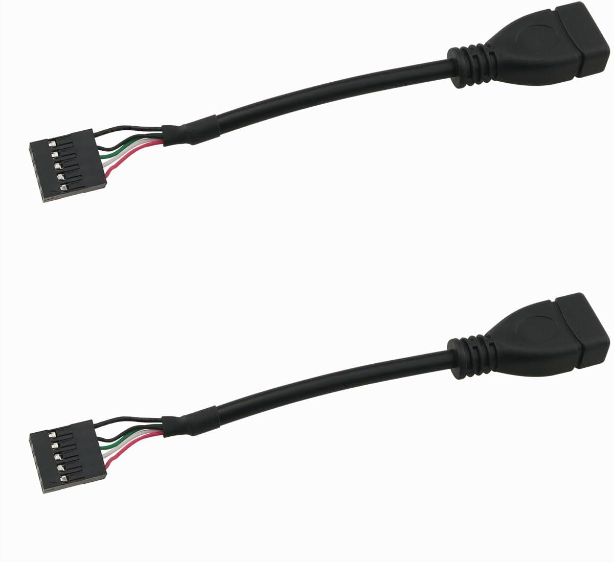 2PCS Black USB 2.0 AF Header to USB Cable - Adapter cable for ...