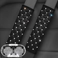 2PCS Bling Car Seatbelt Strap Covers for Women Girls - Crystal ...