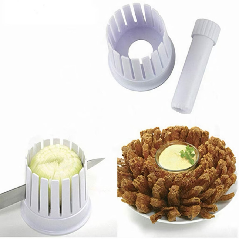 2PCS Blooming Onion Cutter ,Slicer ,Set Core Cutter,Knife,Guide,Make ...