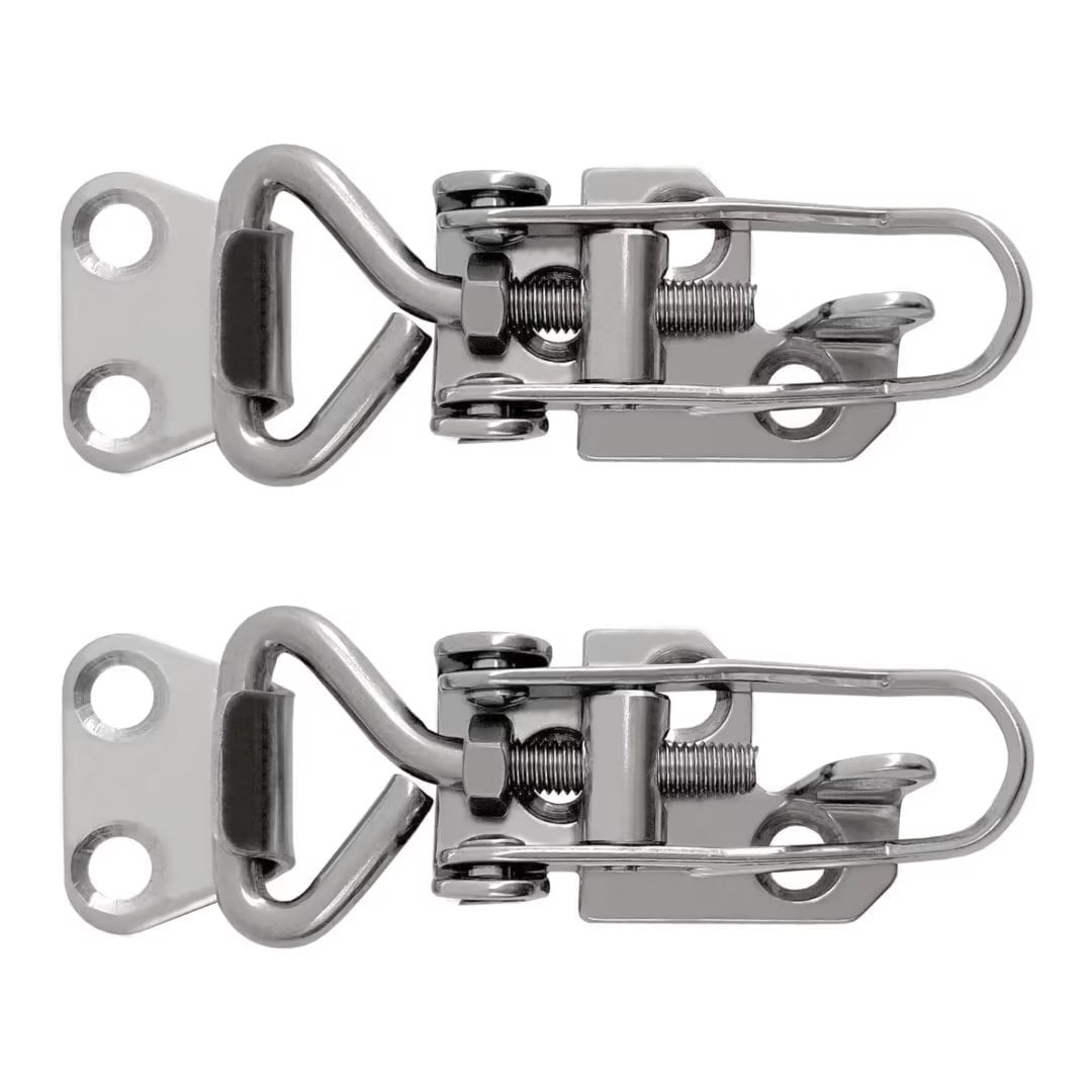 2PCS Boat Stainless Steel Adjustable Cabinet Latch Toggle Catch Lock ...