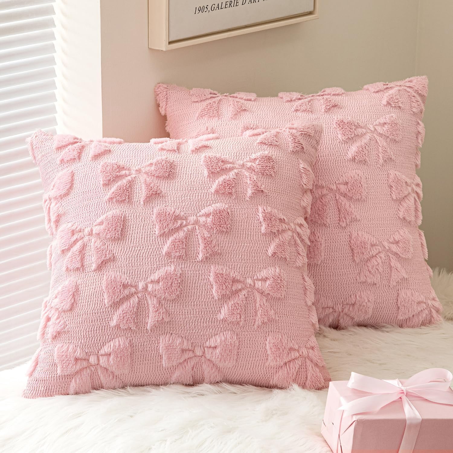 2PCS Bow Pillow Covers Coquette Room Decor Aesthetic Set of 2 ...