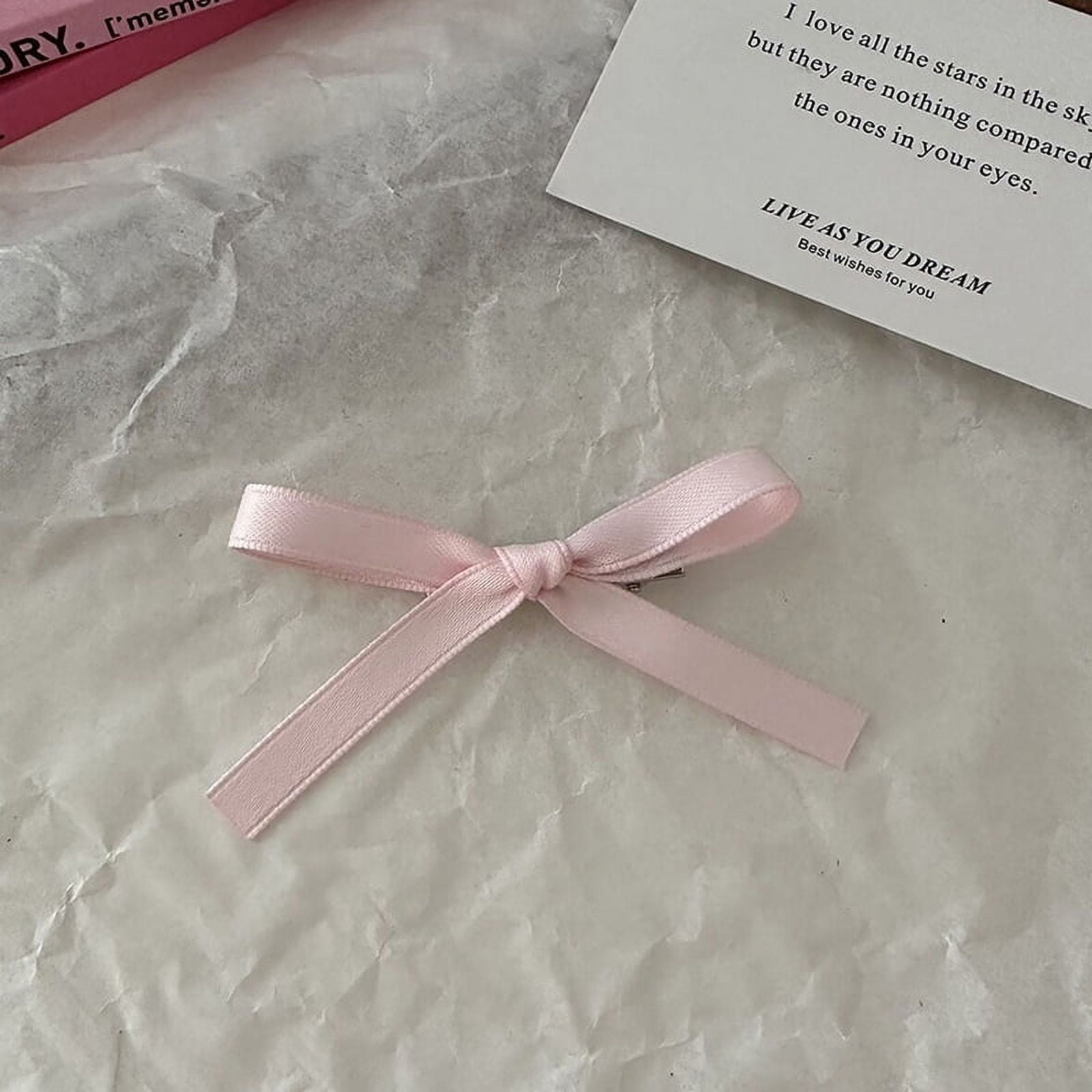 2PCS Bowknot Hair Clips Sweet Ballet Ribbon Bow Hairpin Bang Clip ...