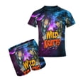 2PCS Boys Wild Animal Kra-,tt2 Rash Guard Swimsuit Short Sleeve ...