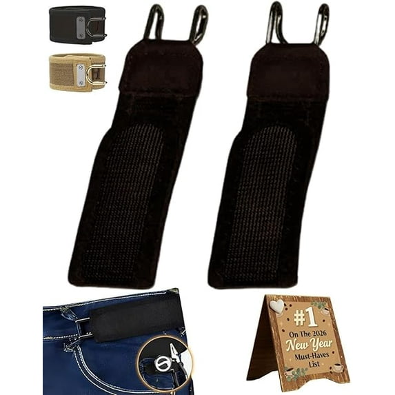 2PCS Buckle-Less Belt Hooks, Tactical Metal Hook Elastic Belt ...