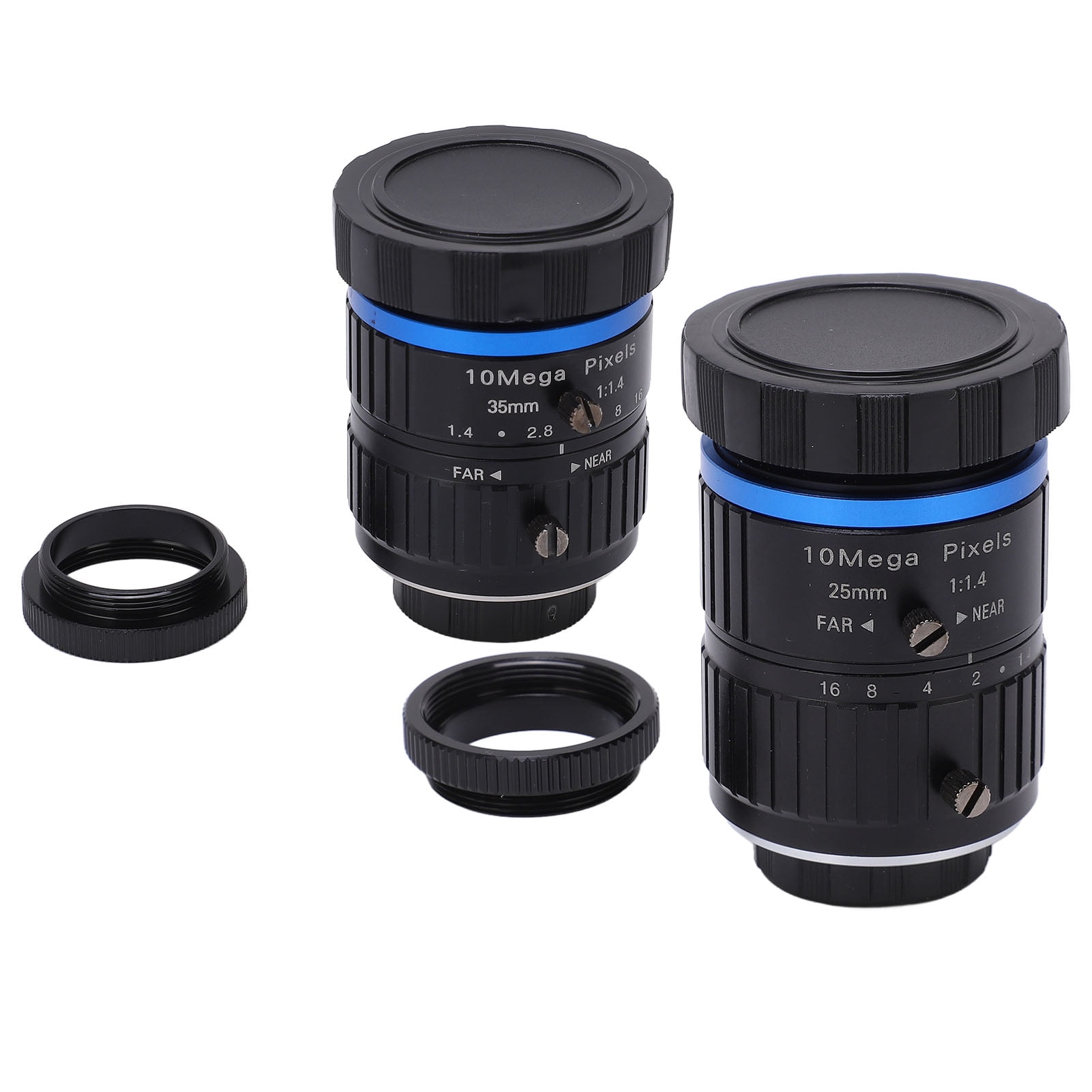 2PCS C Mount Industrial Lens, 25mm 35mm Focal Length, Manual Aperture ...