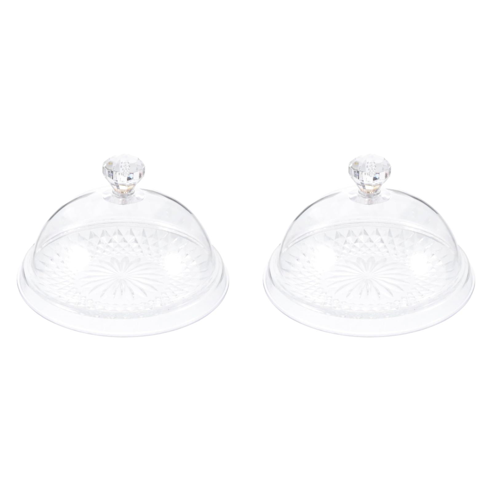 2PCS Cake Stand with Dome Cover Cake Plate with Cover Cake Serving ...