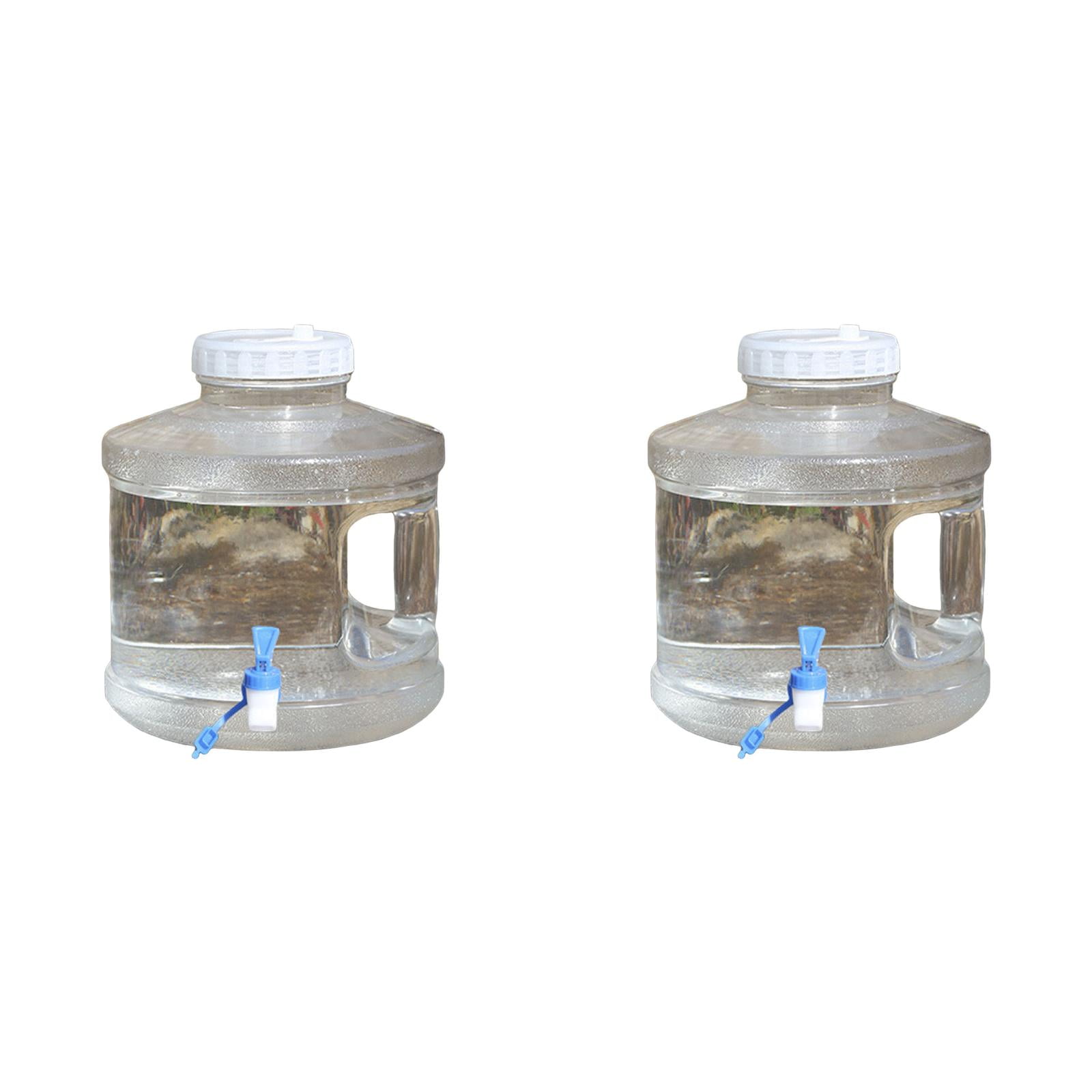 2PCS Camping Water Container with Spigot - 2 Gallon Portable Water Jug ...
