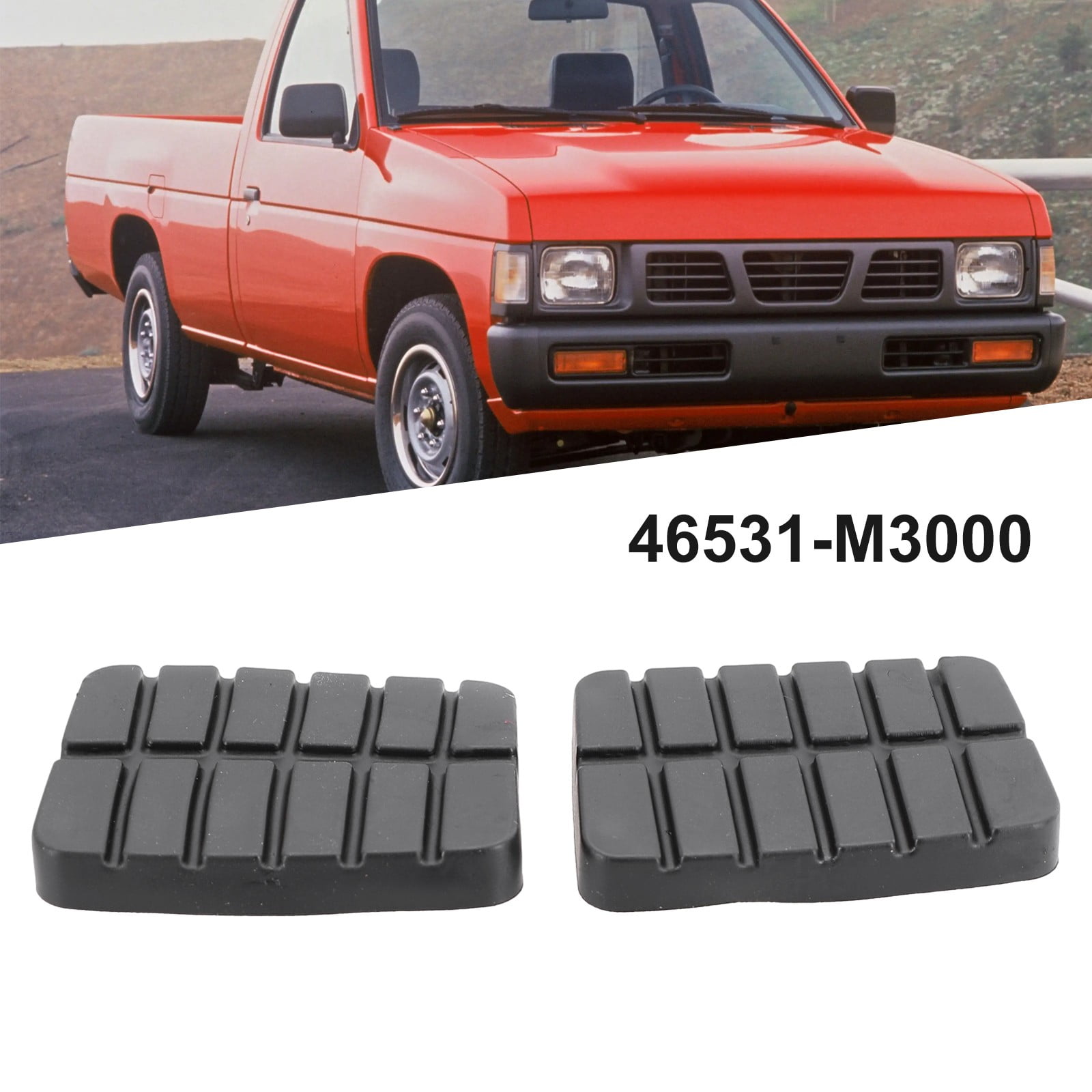 2PCS Car Brake And Clutch Pedal Pads OEM 46531-M3000 For Nissan D21 For ...