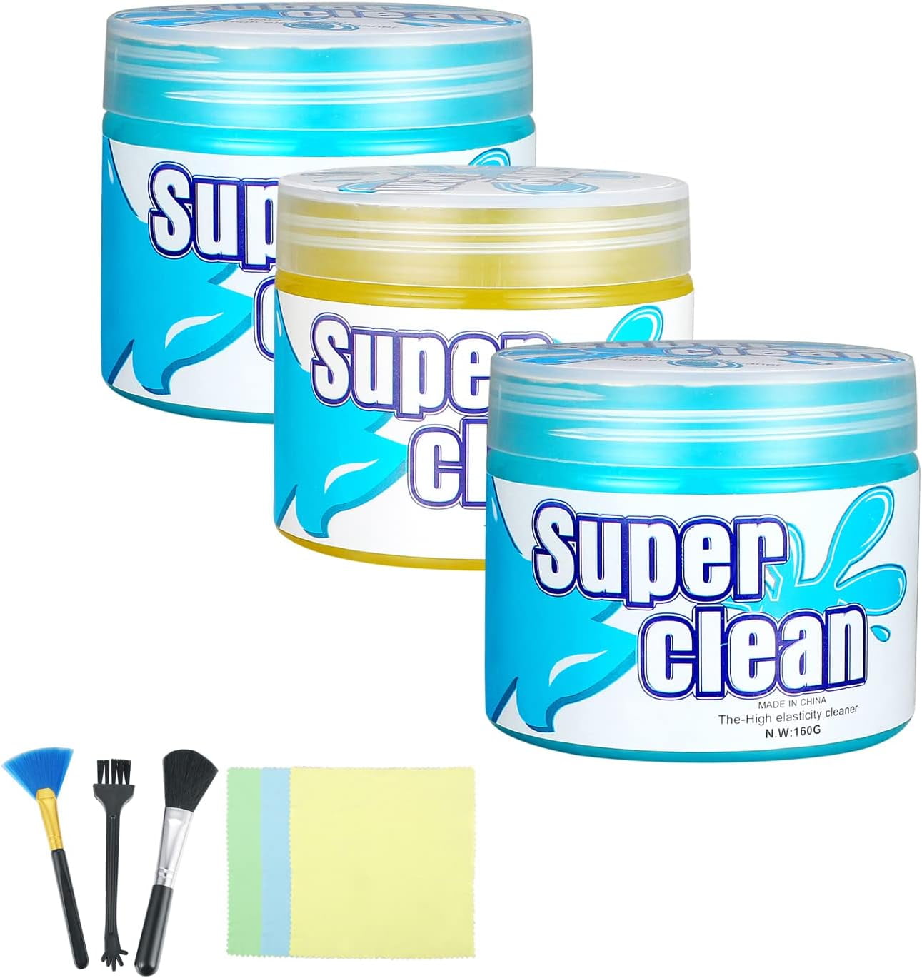 2PCS Car Cleaning Gel,Clean Slime Universal Auto Dust Keyboard Cleaner ...