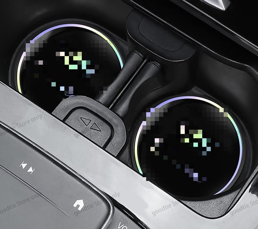 2PCS Car Cup Holder Coaster Laser staining For Cadillac Car Interior ...