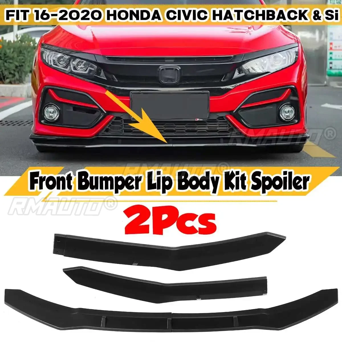 2PCS Car Front Bumper Splitter Lip Diffuser Spoiler Cover Deflector ...