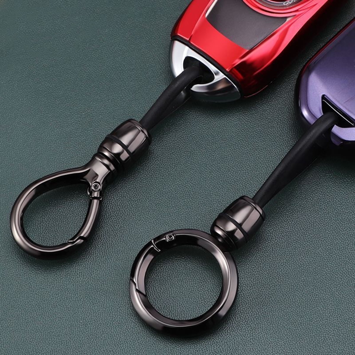 2PCS Car General Key Chain Pendant Metal Advanced Sense Key Chain Waist ...