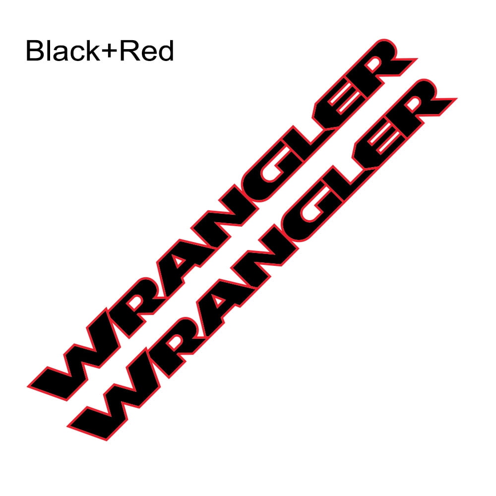 2PCS Car Hood Cover Engine Stickers For Jeep Wrangler JK JL TJ YJ ...
