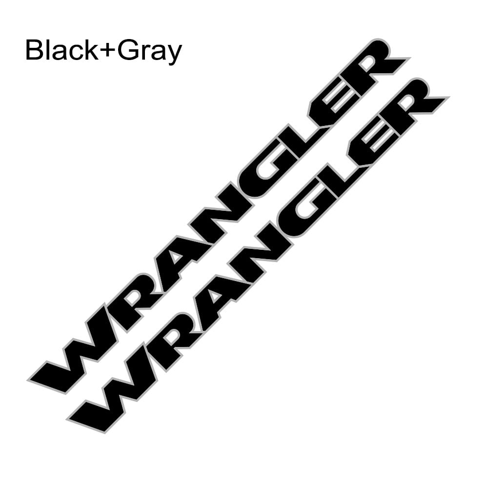 2PCS Car Hood Cover Engine Stickers For Jeep Wrangler JK JL TJ YJ ...