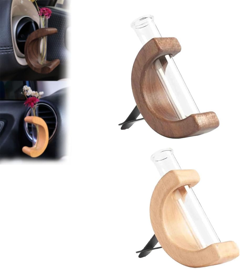 2PCS Car Propagation Vase Vent Clip,Propagation Vase for Car,Flower ...