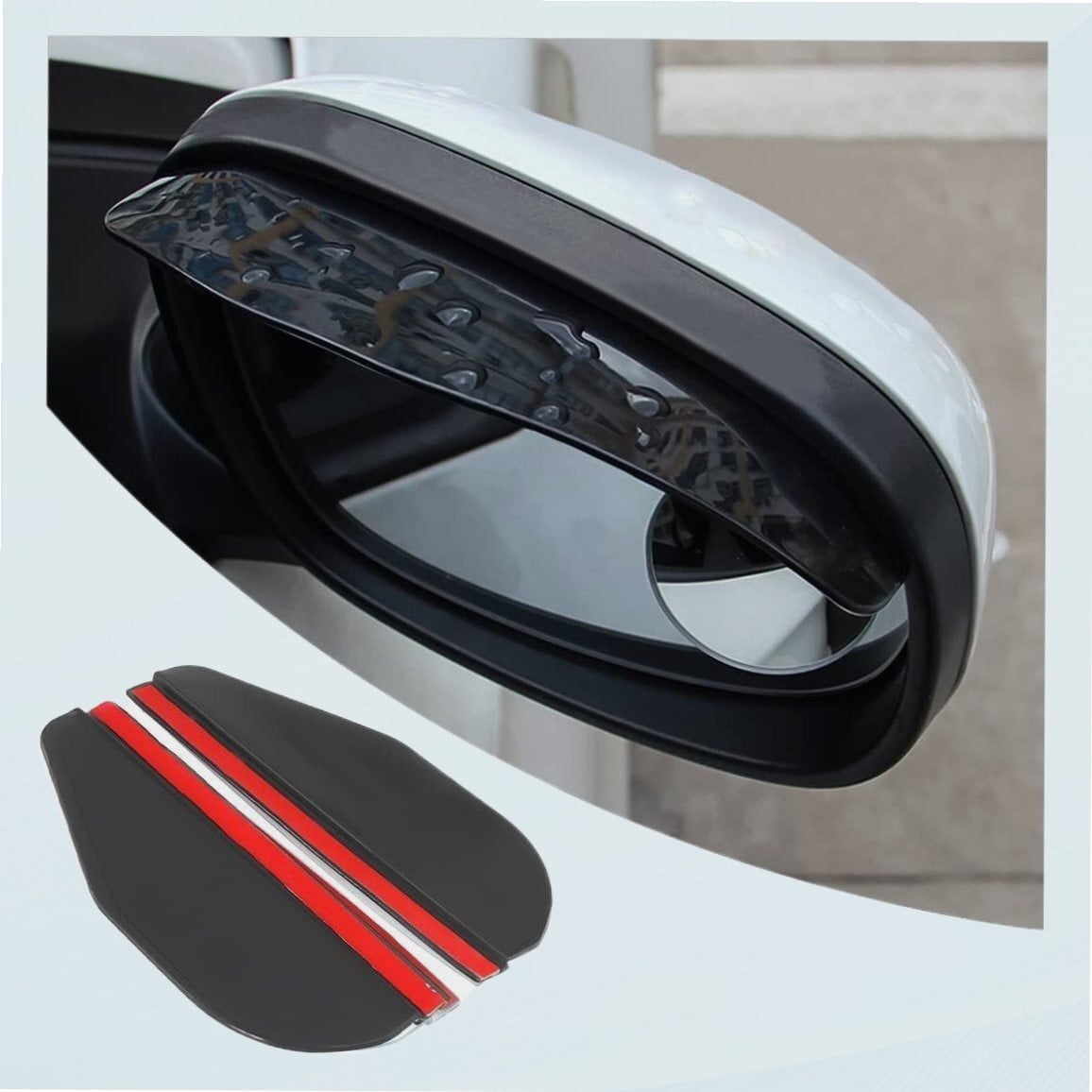 2PCS Car Rear View Mirror Rain Guard Visor, Car Carbon Fiber Side ...