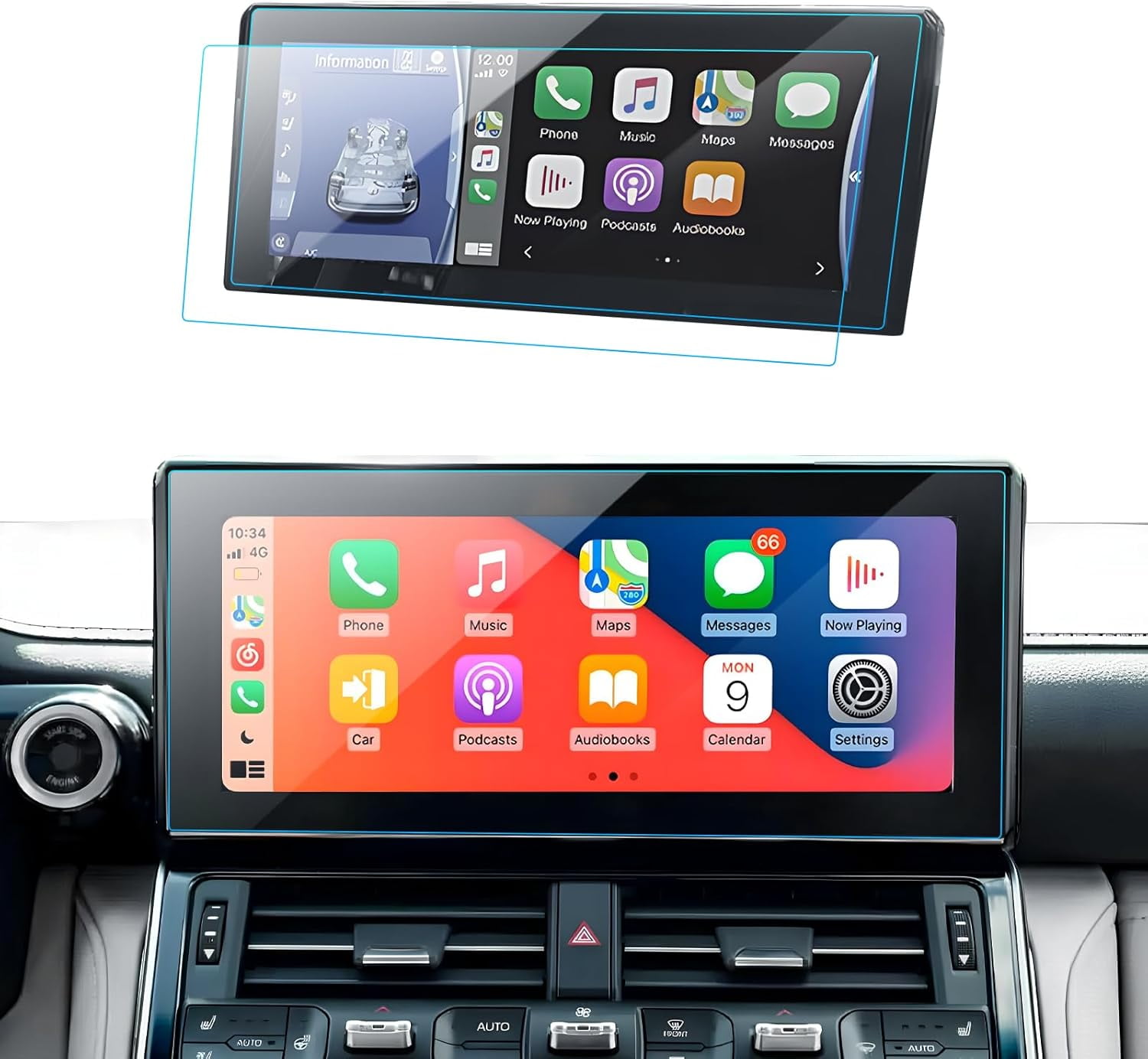 2PCS Car Screen Protector for 2021 2022 2023 2024 Toyota Land Cruiser ...