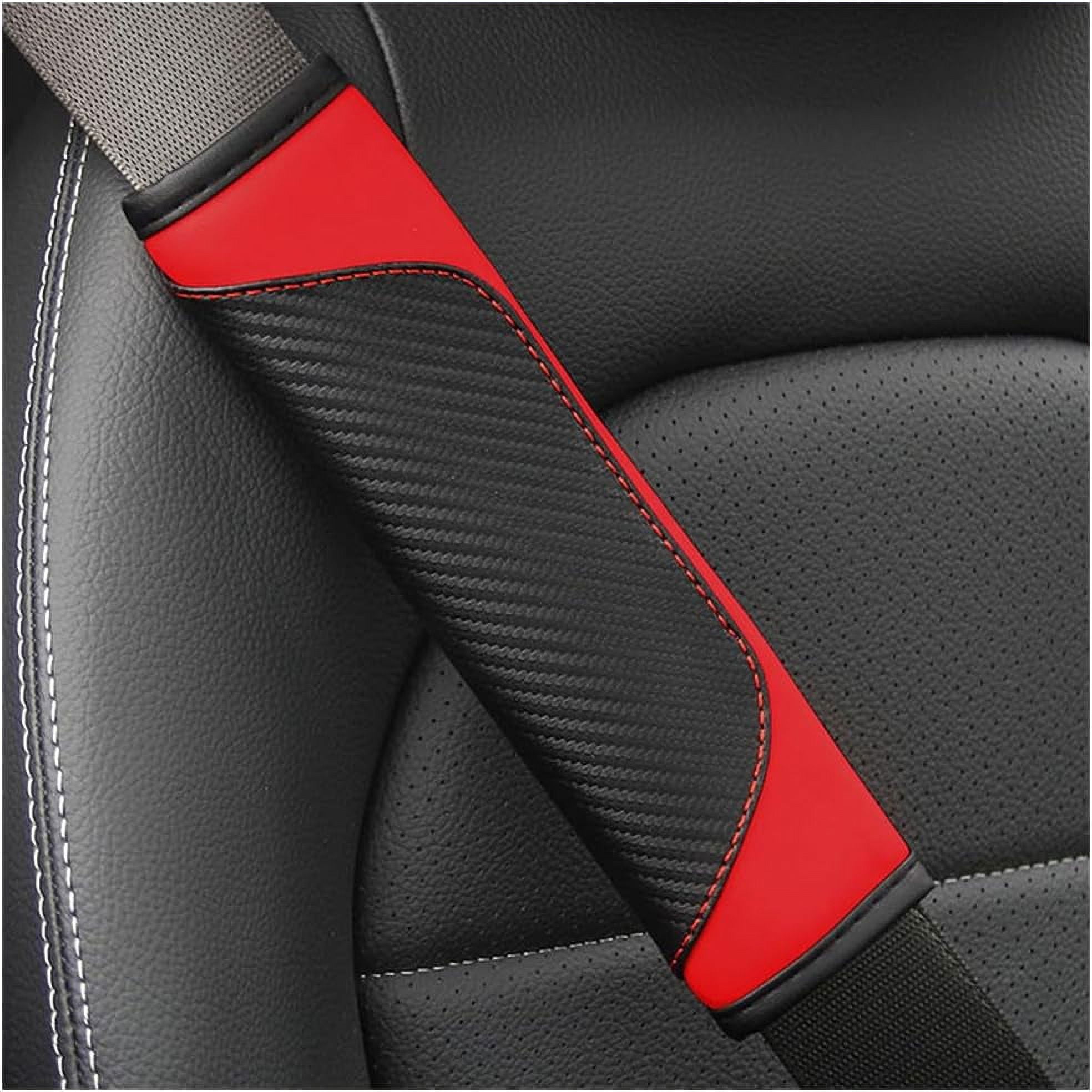 2PCS Car Seat Belt Cover, Carbon Fiber Seatbelt Shoulder Protection ...