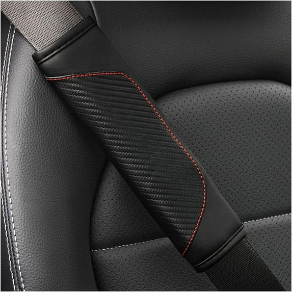2PCS Car Seat Belt Cover, Carbon Fiber Seatbelt Shoulder Protection ...