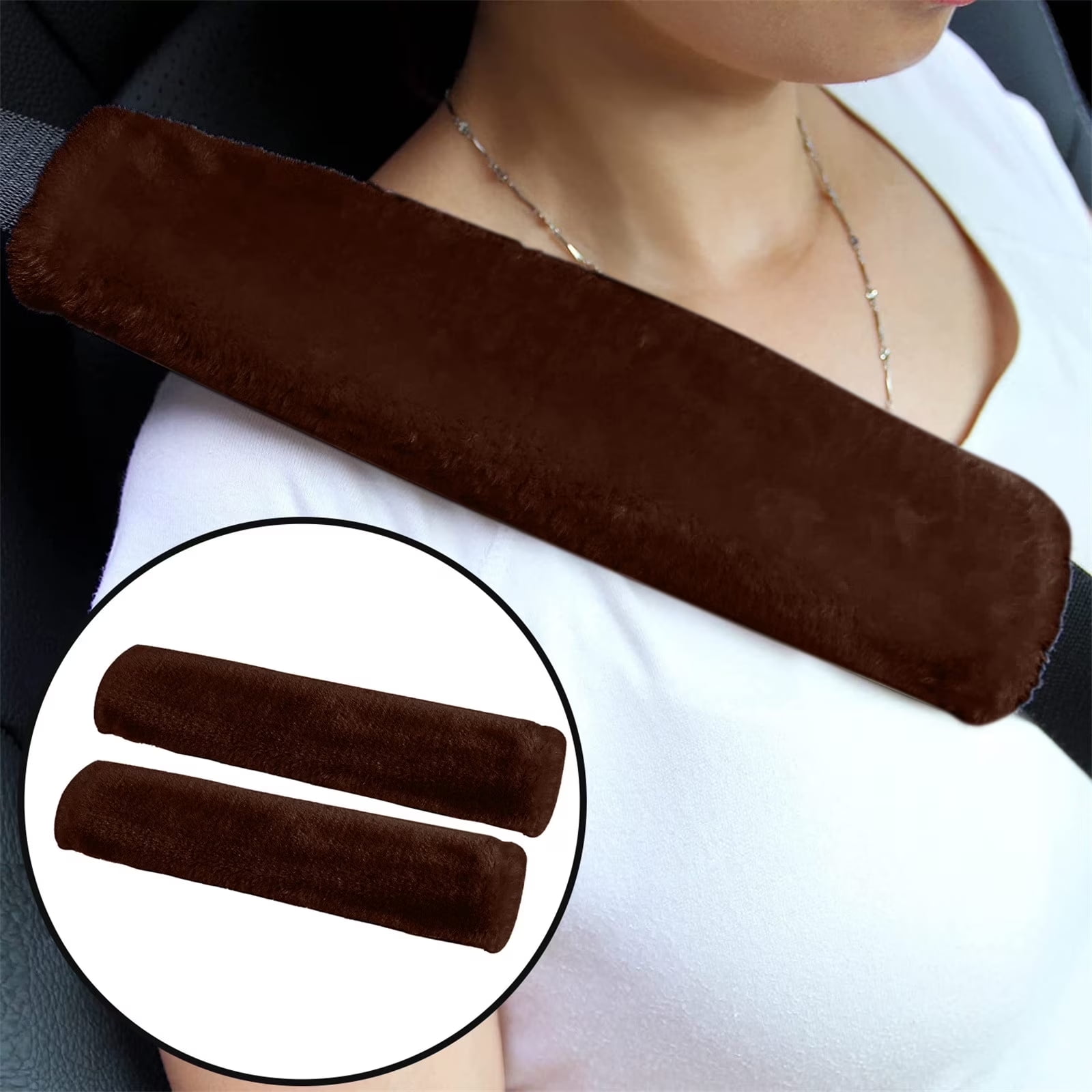 2PCS Car Seat Belt Cover Pad, Soft Auto Seatbelt Protector for a More ...