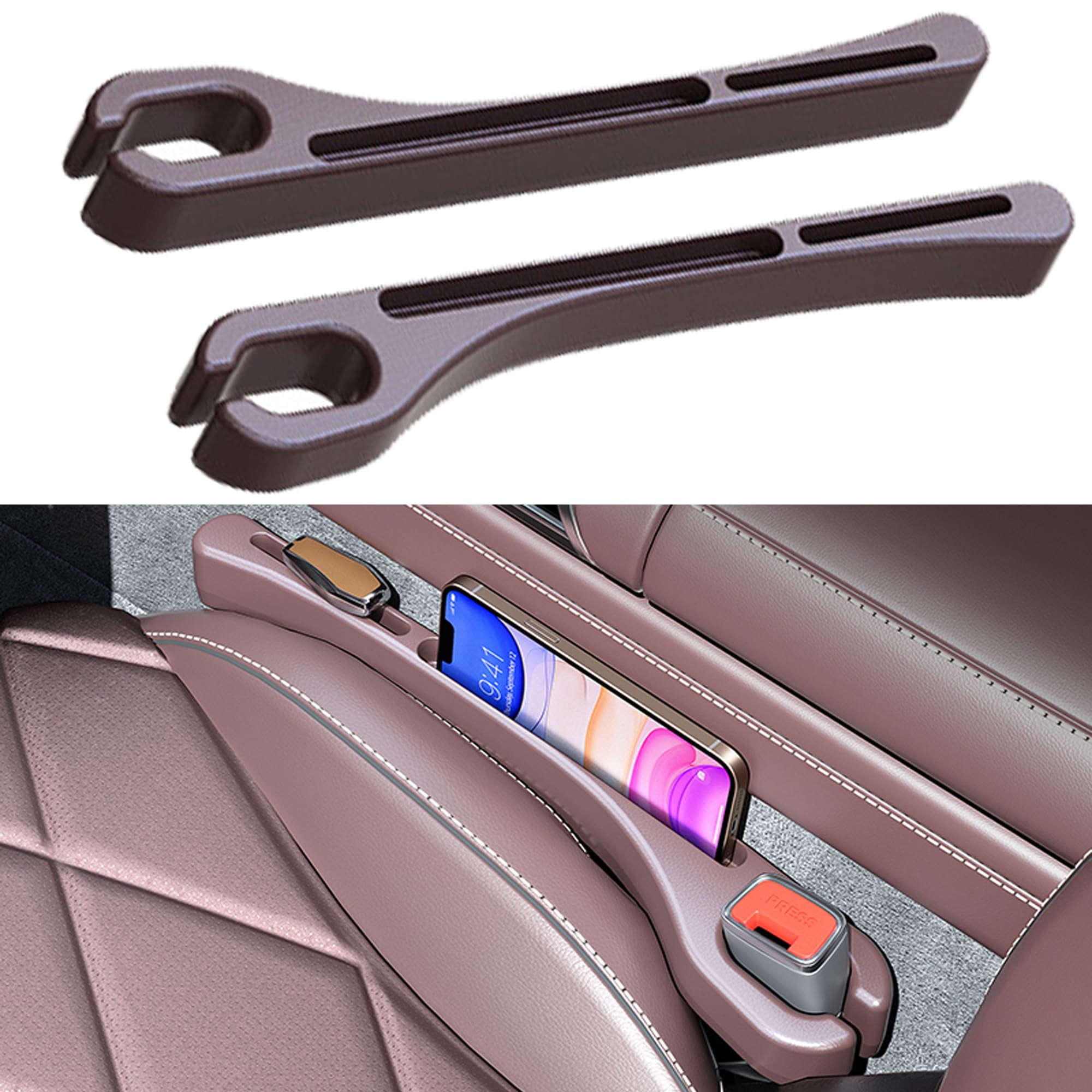2PCS Car Seat Gap Filler,Gap Stopper Fill Gap Between Seat and Console ...