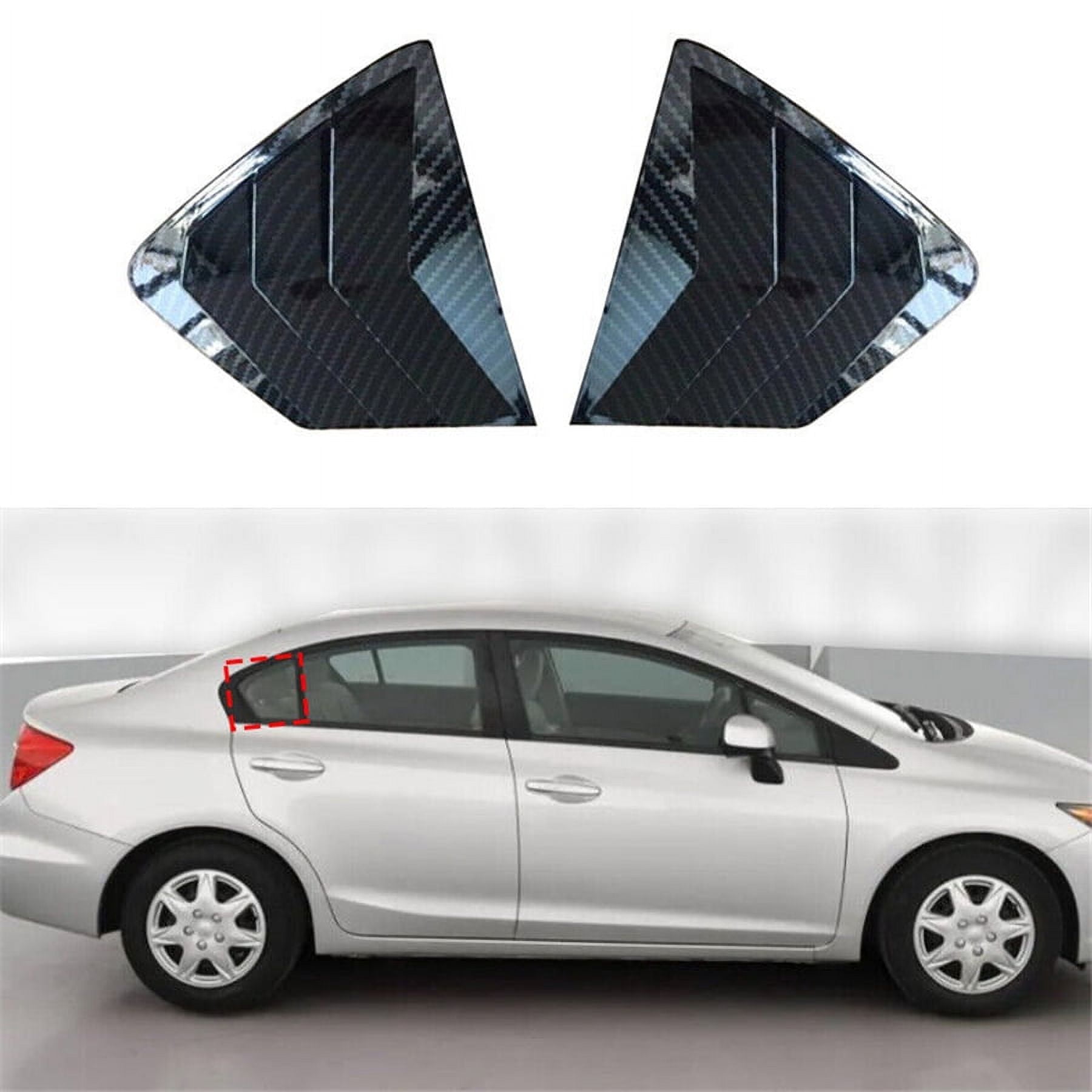 2PCS Car Side Quarter Window Vent Louver Shutter Cover For HONDA Civic ...