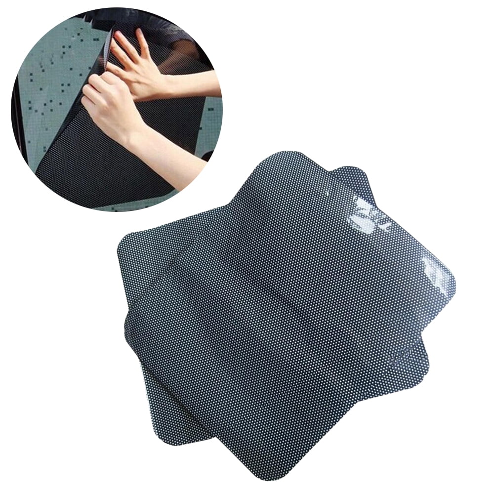 2PCS Car Side Window Sunshade Sticker Adhesive Black Film Stickers for ...