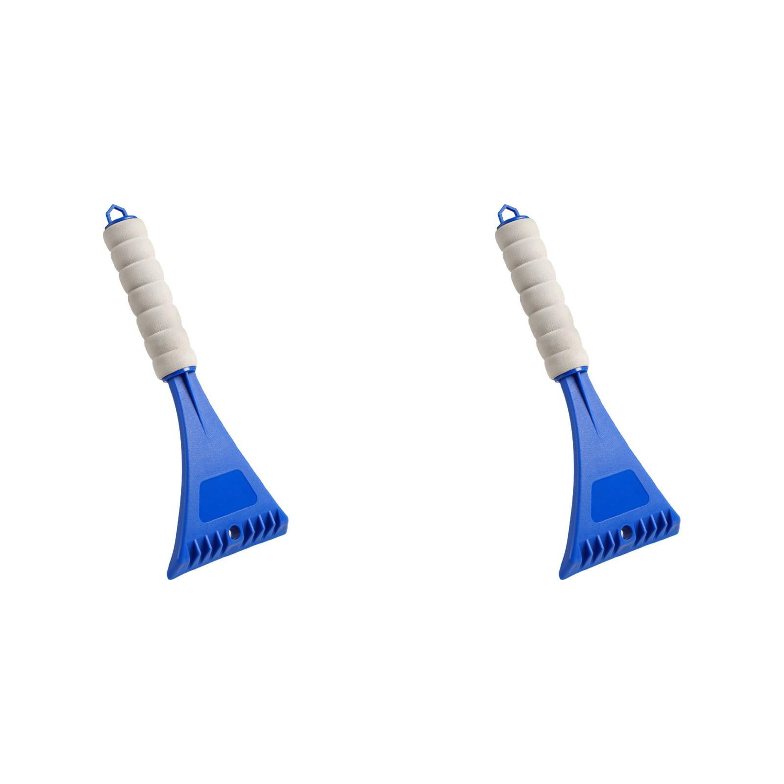 2PCS Car Snow & Ice Scraper Set with EVA Foam Handle – Blue, Heavy-Duty ...