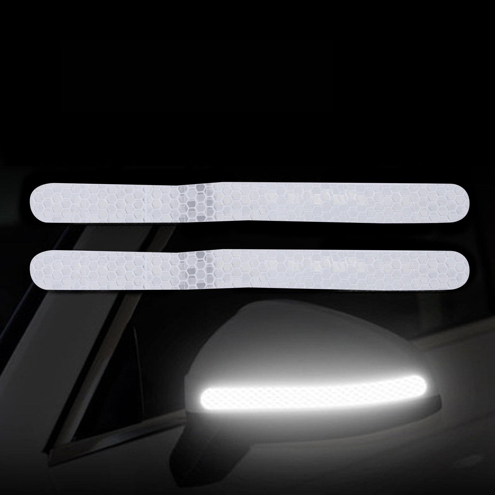 2PCS Car Sticker Set Rearview Exterior for Tape Reflective Strip Anti ...