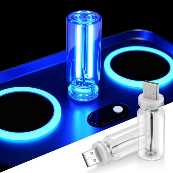 2PCS Car USB Lights, Retro Automotive Atmosphere Decor Lamp, Car Interior Touch Adjustment ...