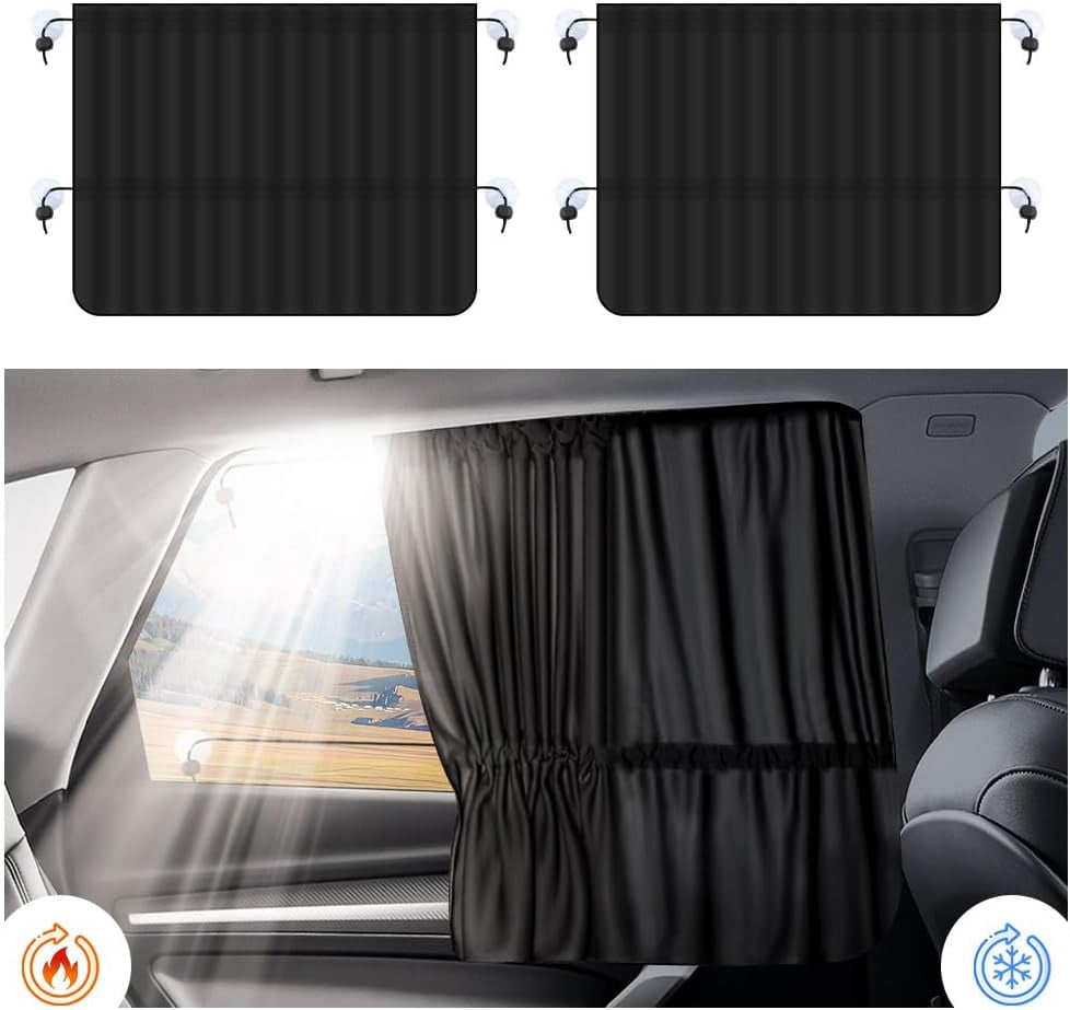 2PCS Car Window Shades,Suction Cup Mount Car Side Window Sun Shade for ...