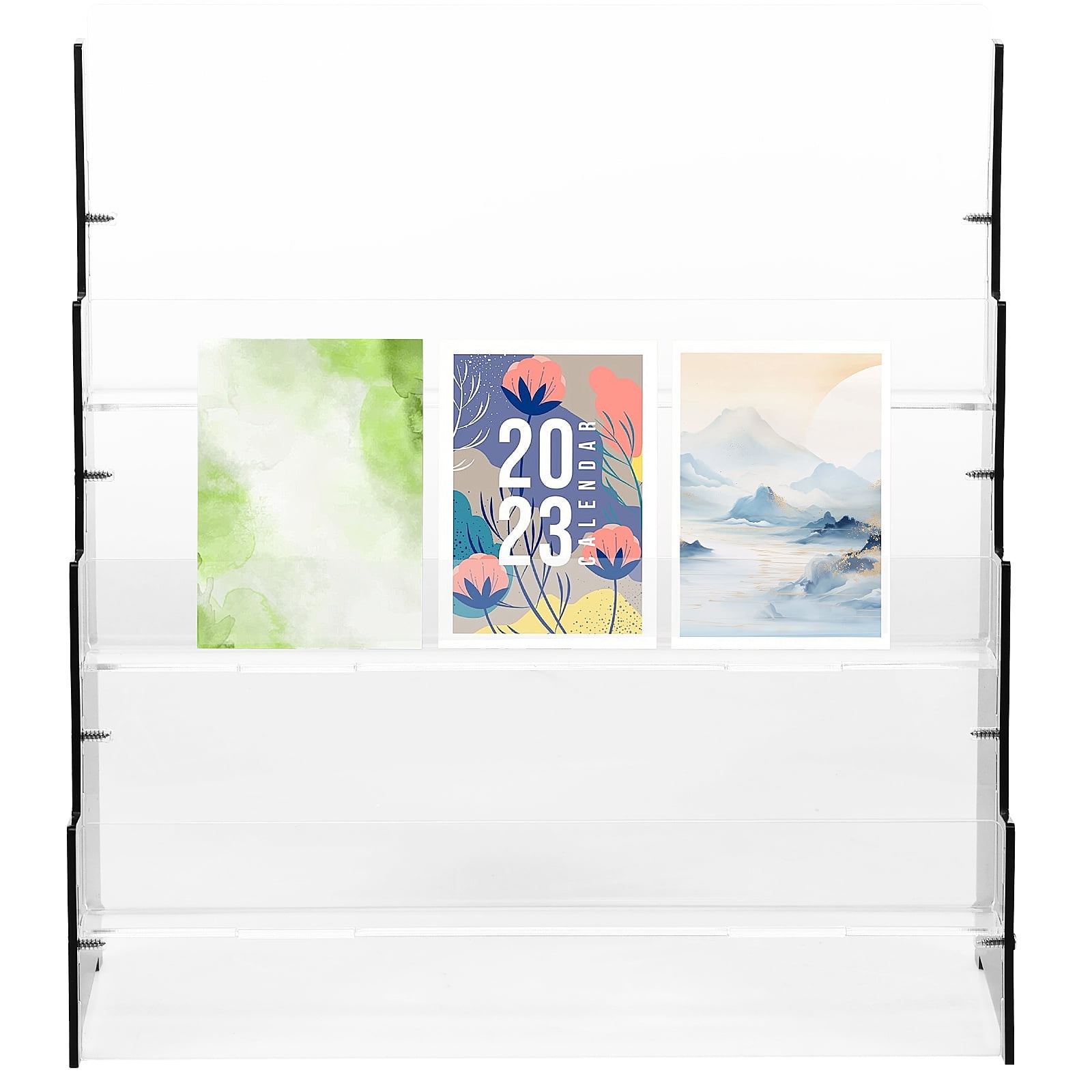 2PCS Cards Display Shelf 3 Tiers Acrylic Trading Card Display Clear ...