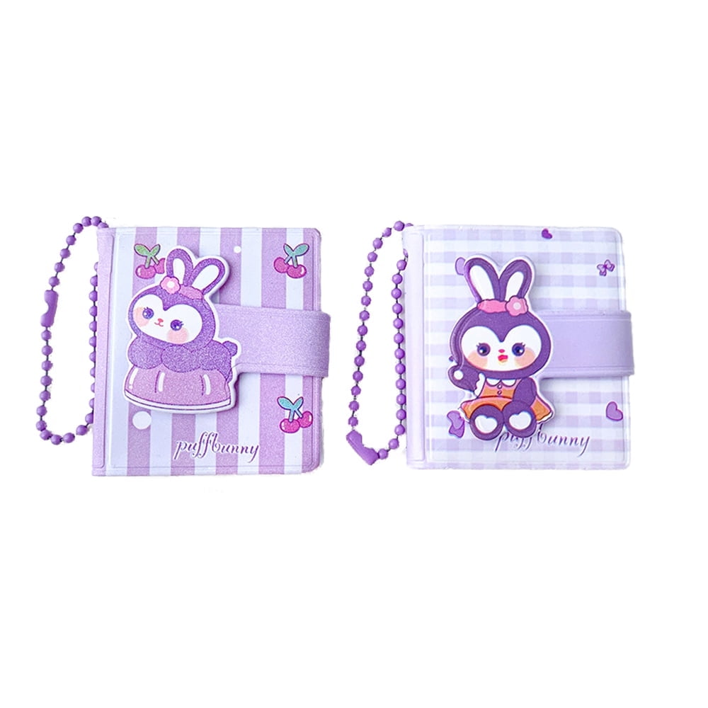 2PCS Cartoon Small Travelers Notebook with Keychain, Cute Mini Pocket ...