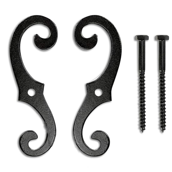 2PCS Cast Iron Shutter Fasteners - Decorative S-Shape Shutter Dogs ...
