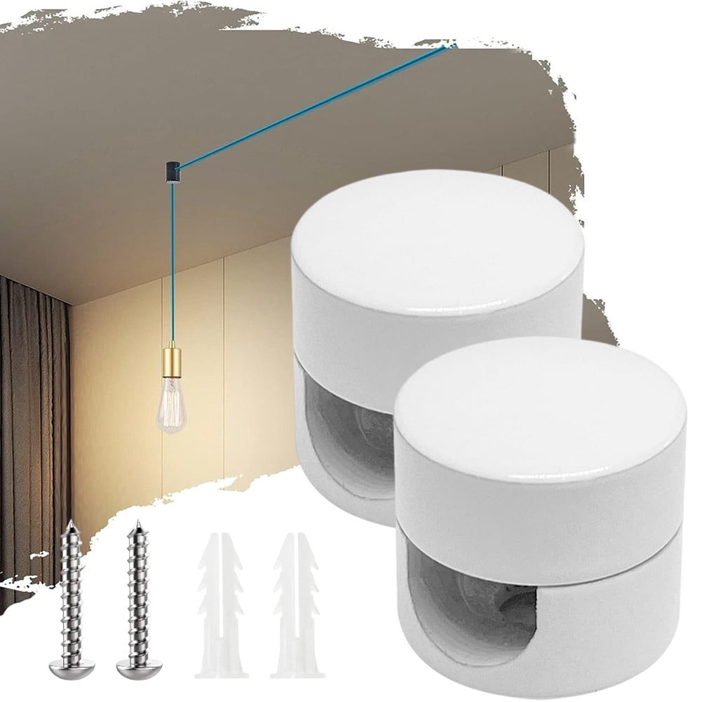 2PCS Ceiling Lights Cable Holder Textile Aluminum With Screw And ...