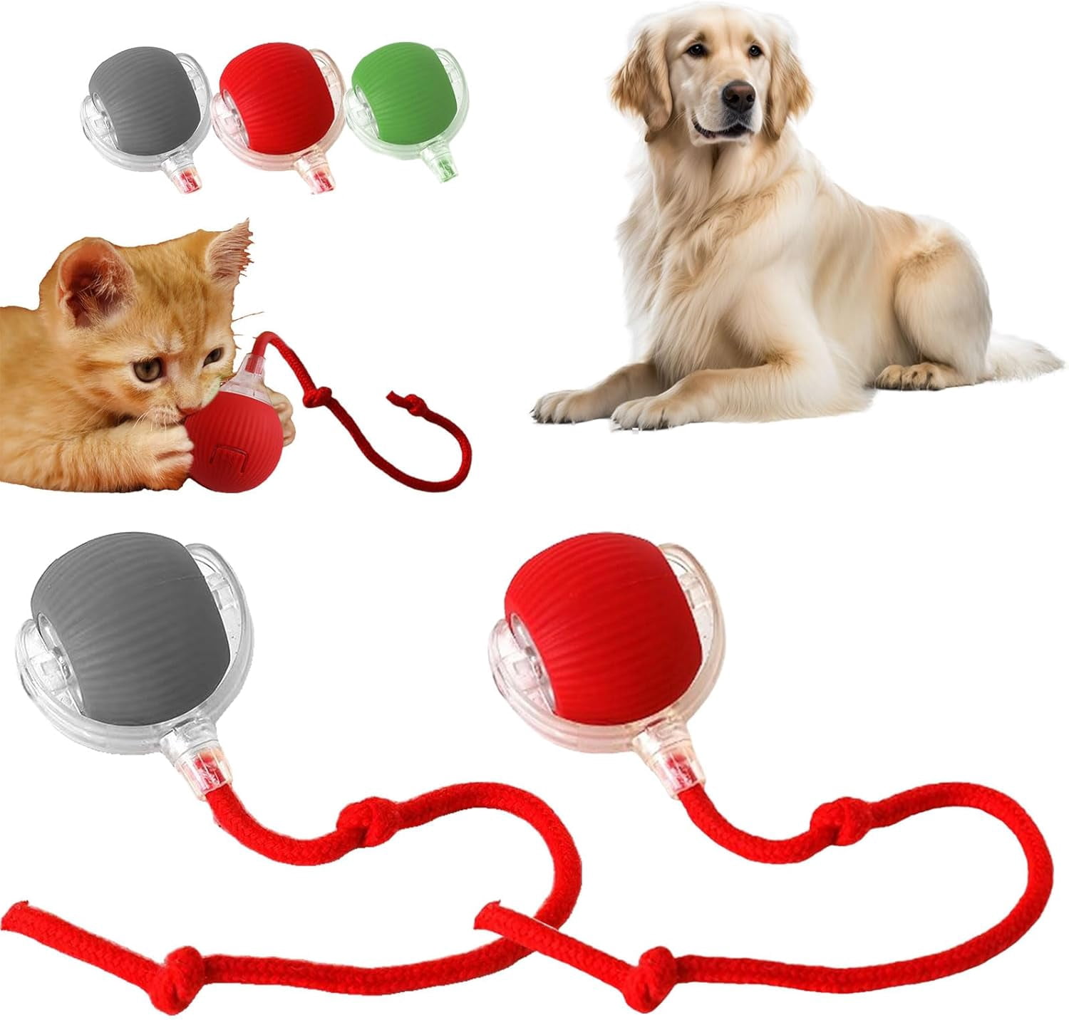 2PCS Chewy Viral Rolling Ball,Interactive Rolling Dog Ball,Chewie Viral ...