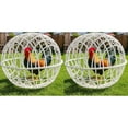 2PCS Chicken Coop Ball Rolling Cage Portable Poultry Enclosure for ...