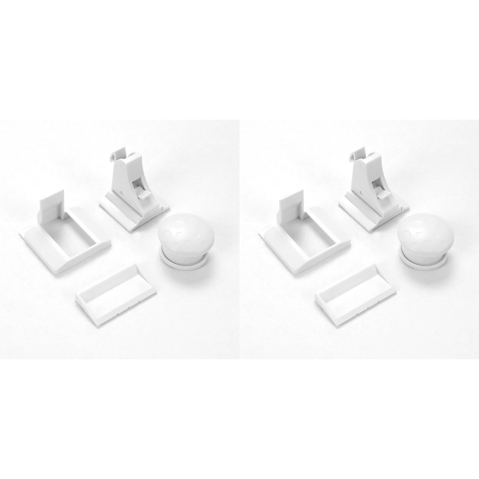 2PCS Child Proof Cabinet Locks - No Drill Adhesive Safety Locks for ...