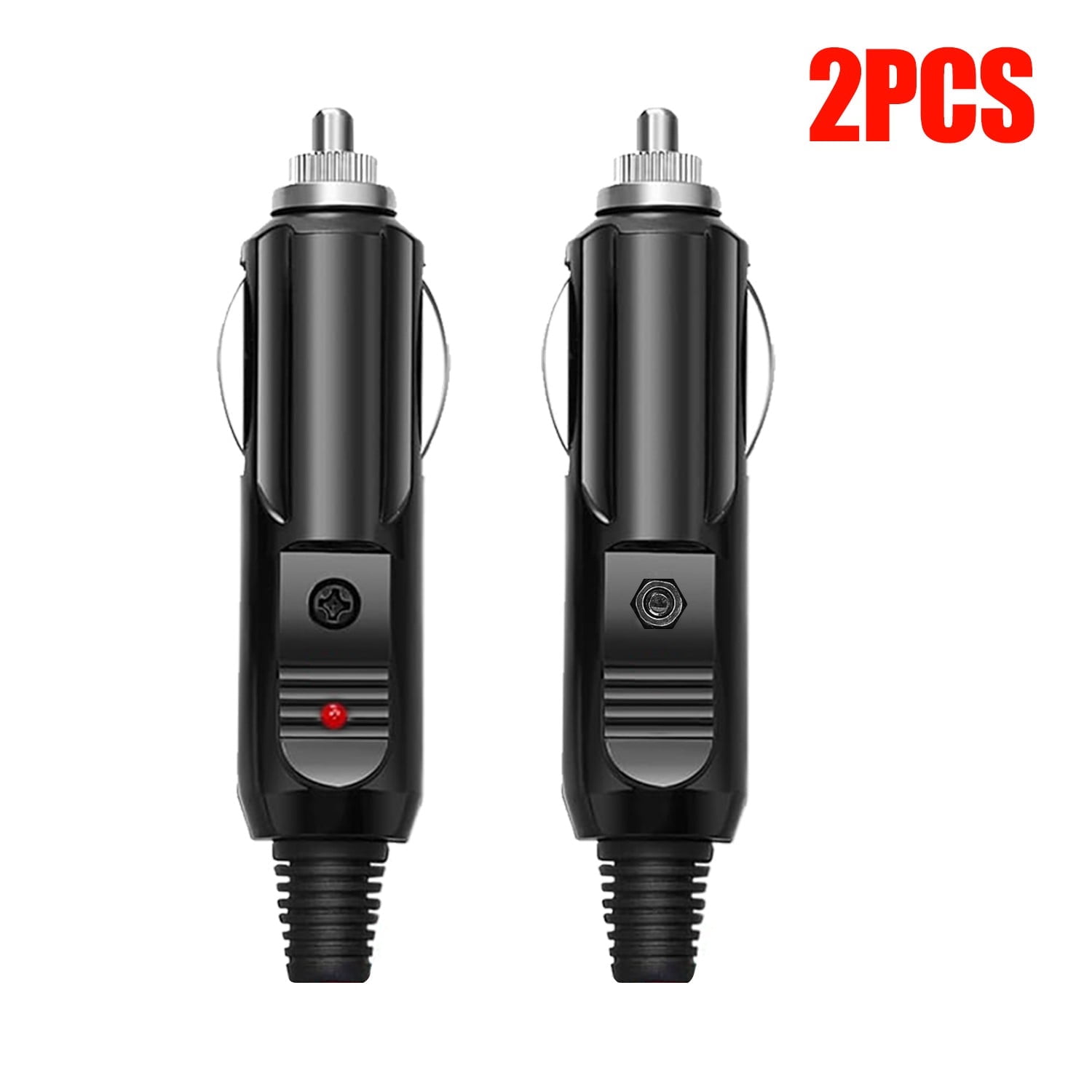 2PCS Cigarette Lighter Male Plug, 12V/24V Aux Socket Plug Cigarette ...
