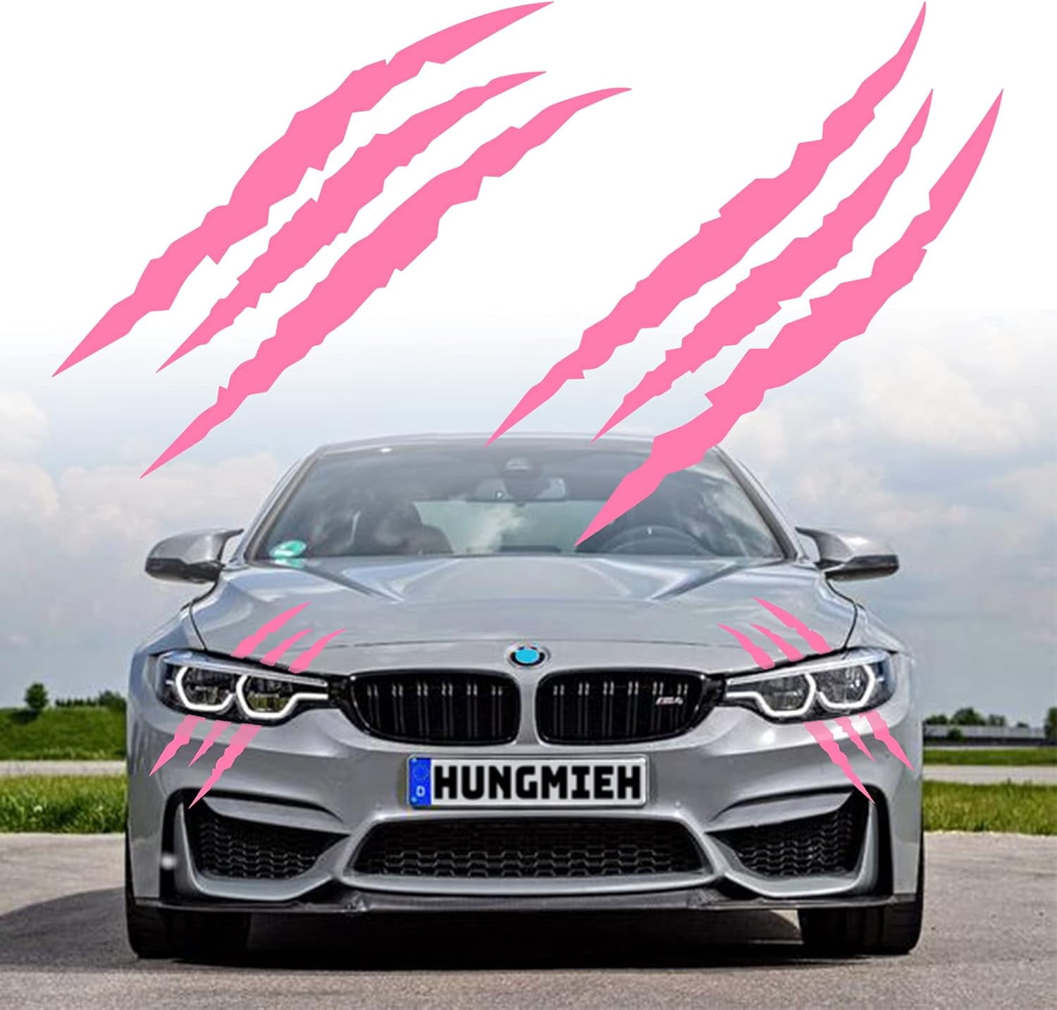 2PCS Claw Mark Car Decak, Car Headlight Decal/15.8 Inch, Monster Claw ...