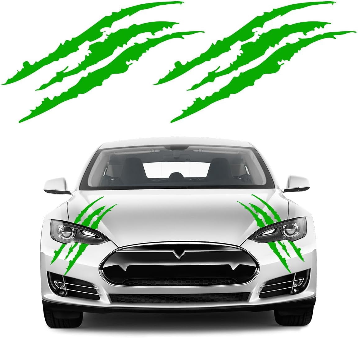 2PCS Claw Mark Decals for Cars,Car Hood Decal Scratch Stripe Auto ...