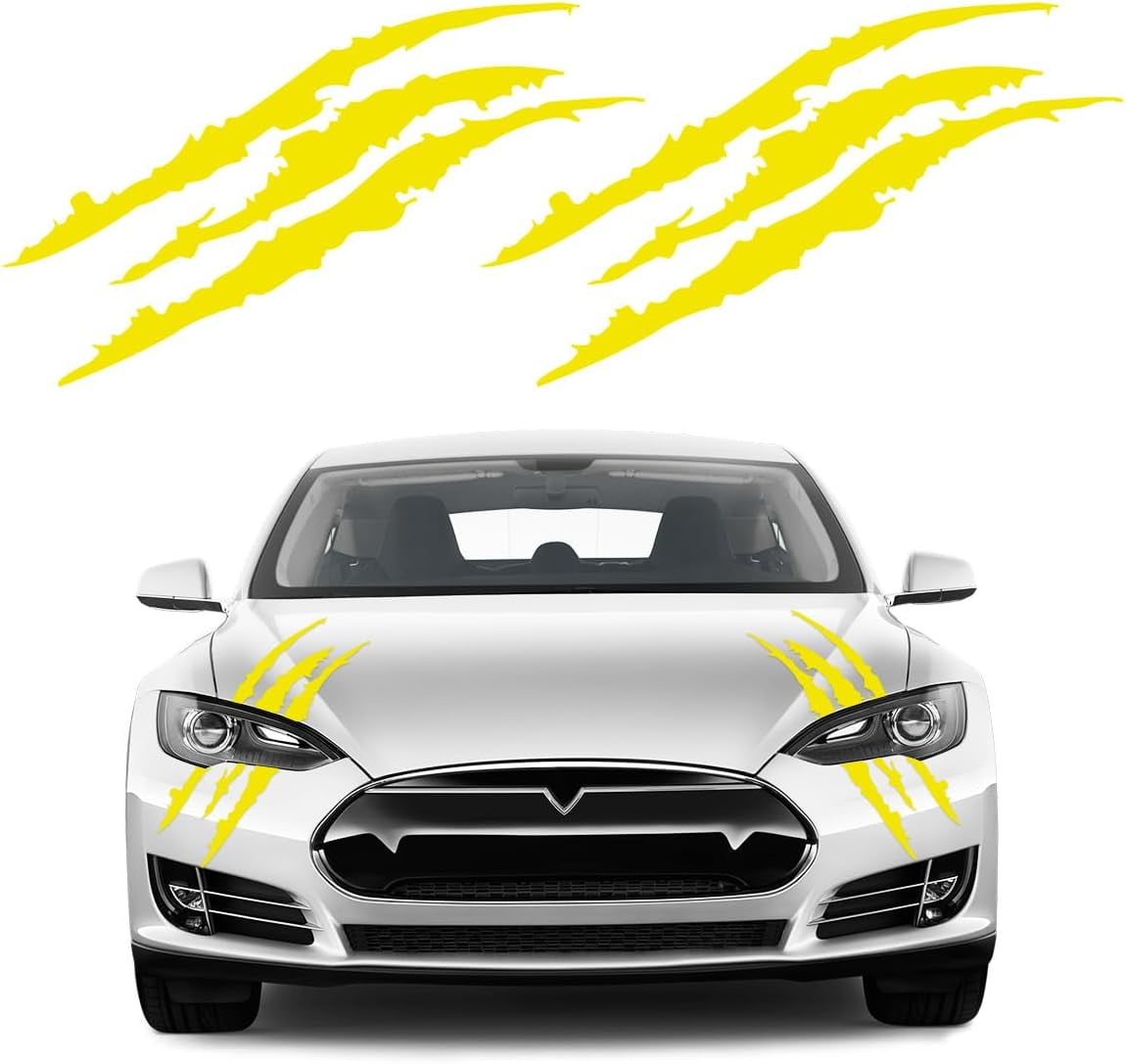 2PCS Claw Mark Decals for Cars,Car Hood Decal Scratch Stripe Auto ...