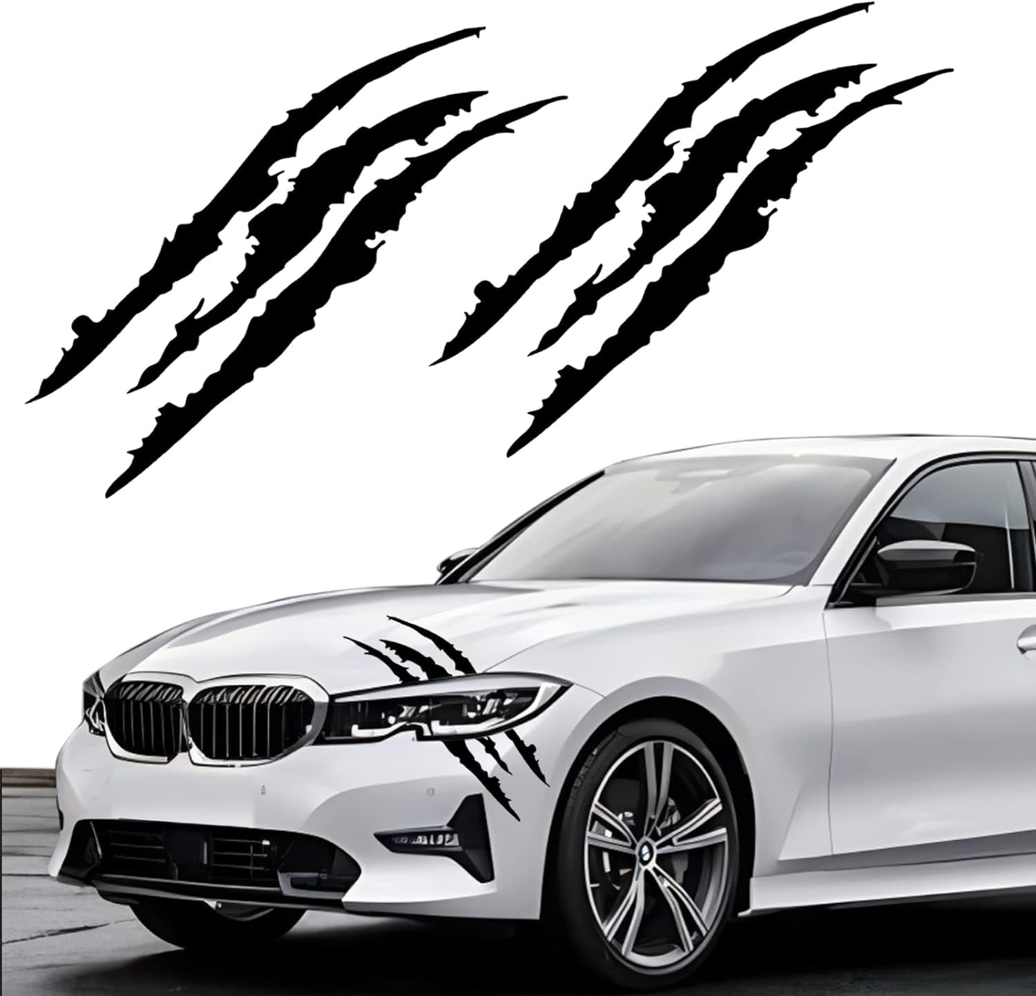 2PCS Claw Mark Decals for Cars,Headlight Car Sticker,Stripes Scratch ...