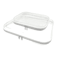 2PCS Clear Hard Shell Zipper Case, Portable Hard Plastic Travel ...
