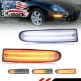 2PCS Clear Lens Front Bumper Parking Light Side Marker Light Turn ...