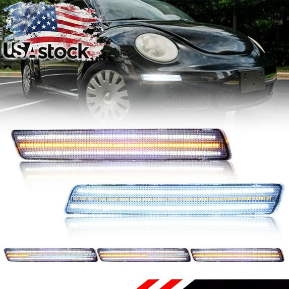 2PCS Clear Lens Front Bumper Parking Light Turn Signal Light Turn ...