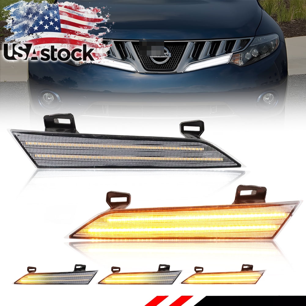 2PCS Clear Lens Front Bumper Reflector Side Parking Light Turn Signal ...