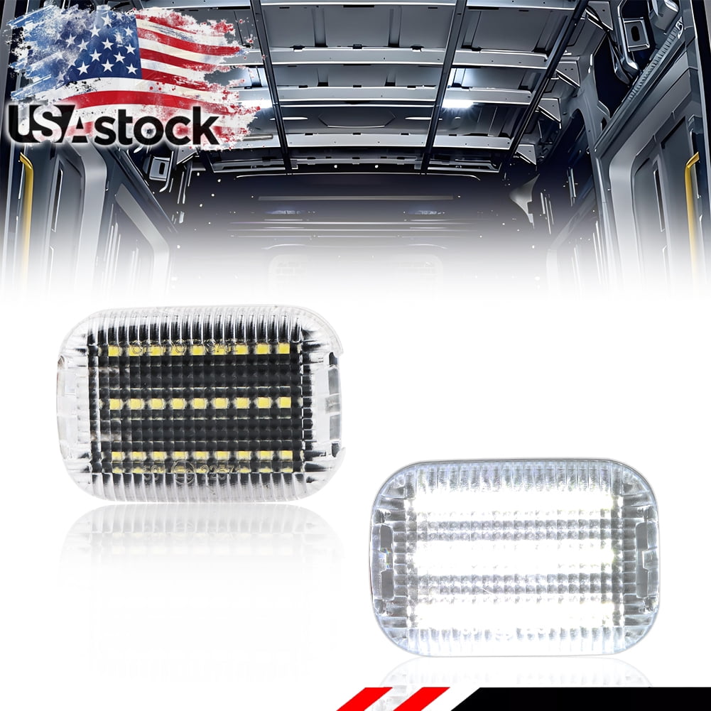 2PCS Clear Lens Interior Light Dome Lights Cargo Area with White LED ...