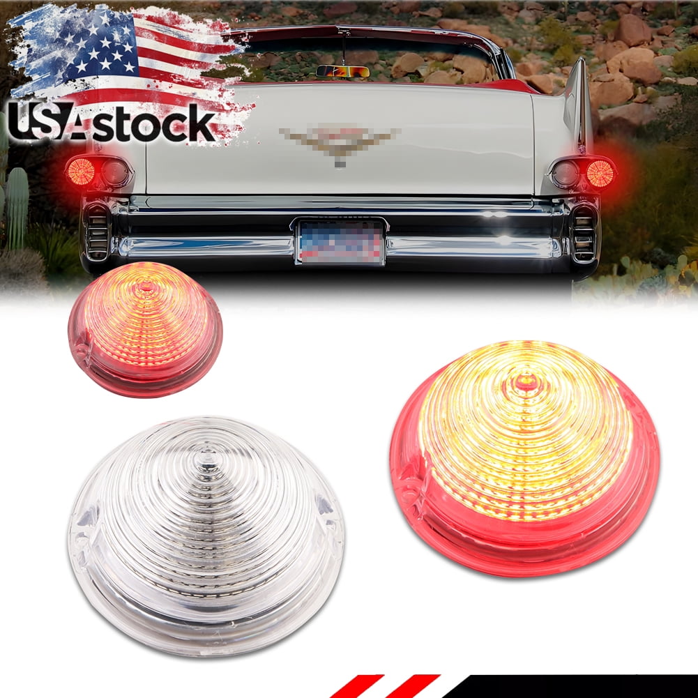 2PCS Clear Lens Rear Bumper Tail Light Rear Light Brake Light Turn ...