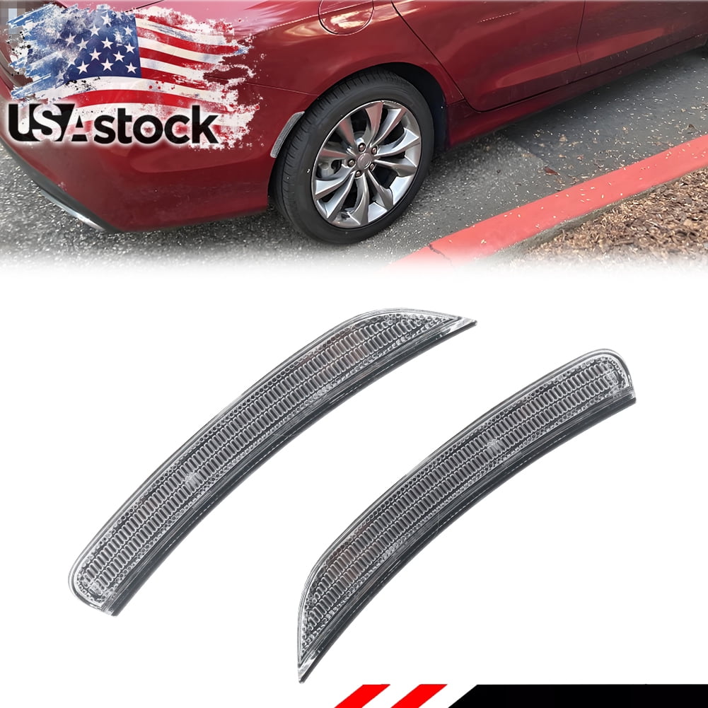 2PCS Clear Lens Rear Fender Turn Signal Lights Side Marker Lights Turn ...